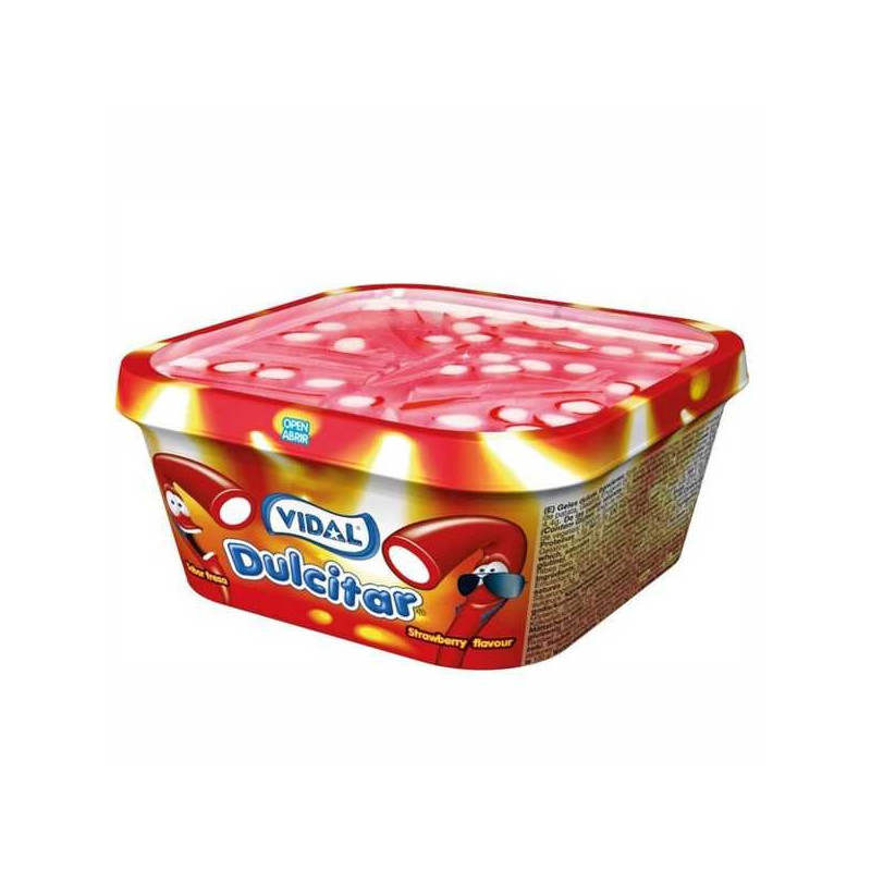Compra deliciosas Gominolas Dulcitar sabor fresa en tarrina de 200g ...