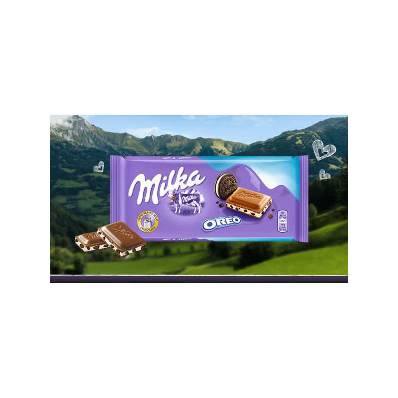 Milka chocolate con leche relleno oreo 100gr | hipergol.com