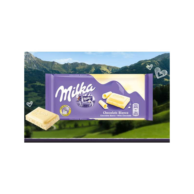 Milka chocolate blanco 100gr | hipergol.com