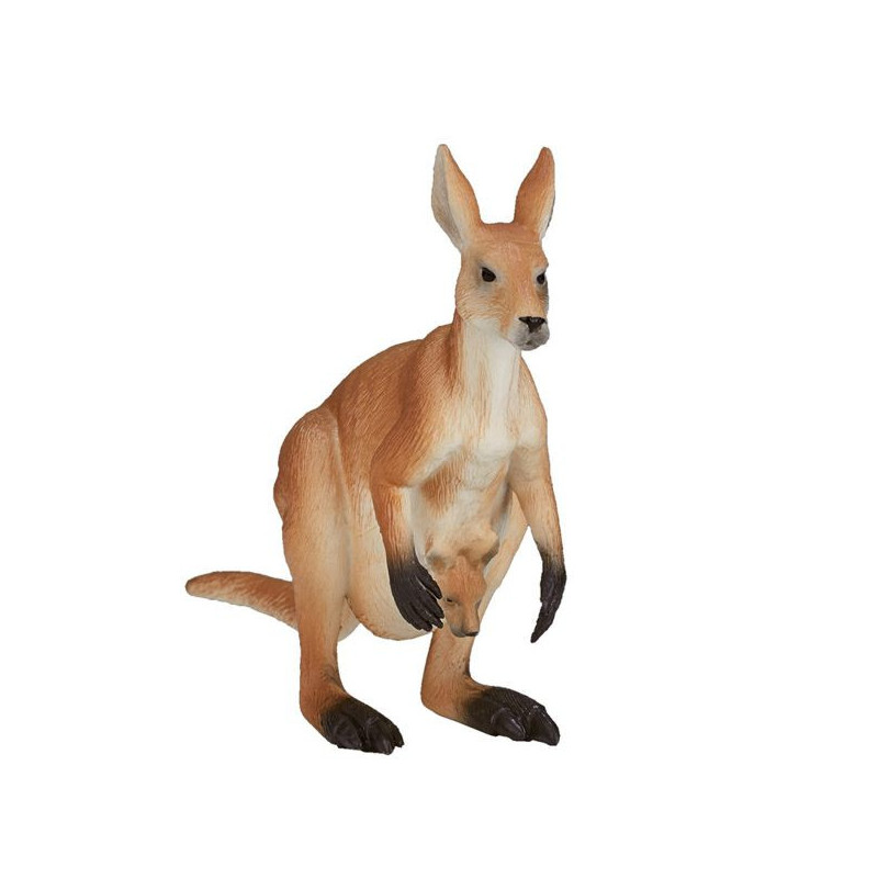 Figura de Canguro Hembra con Cría - Réplica detallada de la vida ...