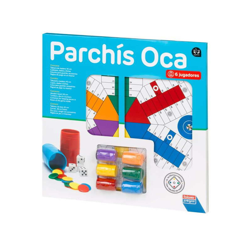 Parchis 6 jugadores y juego de la oca 40cm | hipergol.com