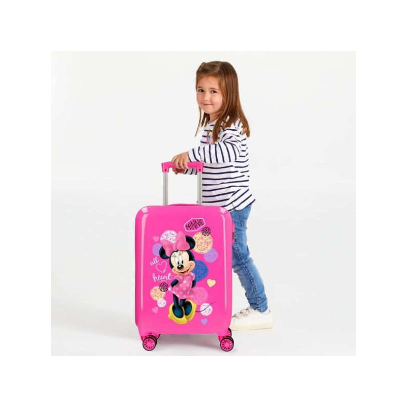 Maleta minnie mouse 55cm rosa disney | hipergol.com