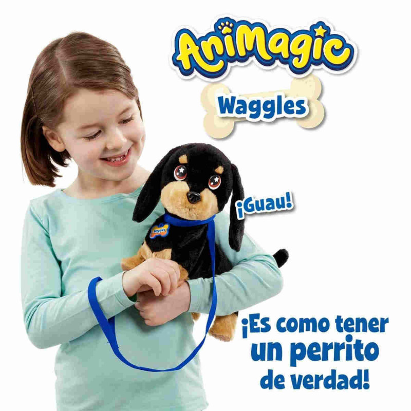 Peluche interactivo waggles animagic - mi perrito salchicha - hipergol.com
