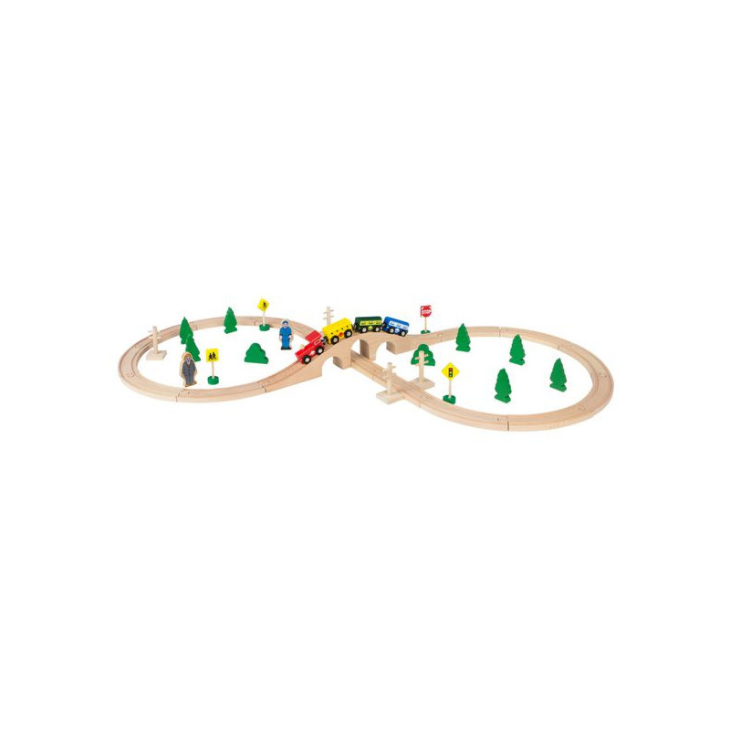 Tren de madera 40 piezas - hipergol.com