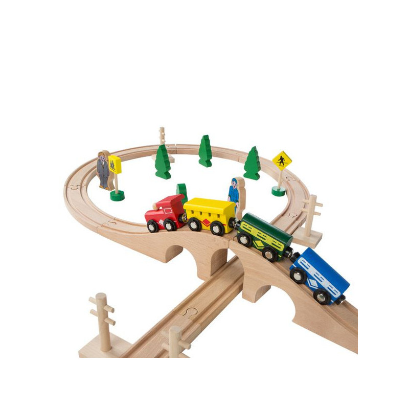 Tren de madera 40 piezas - hipergol.com