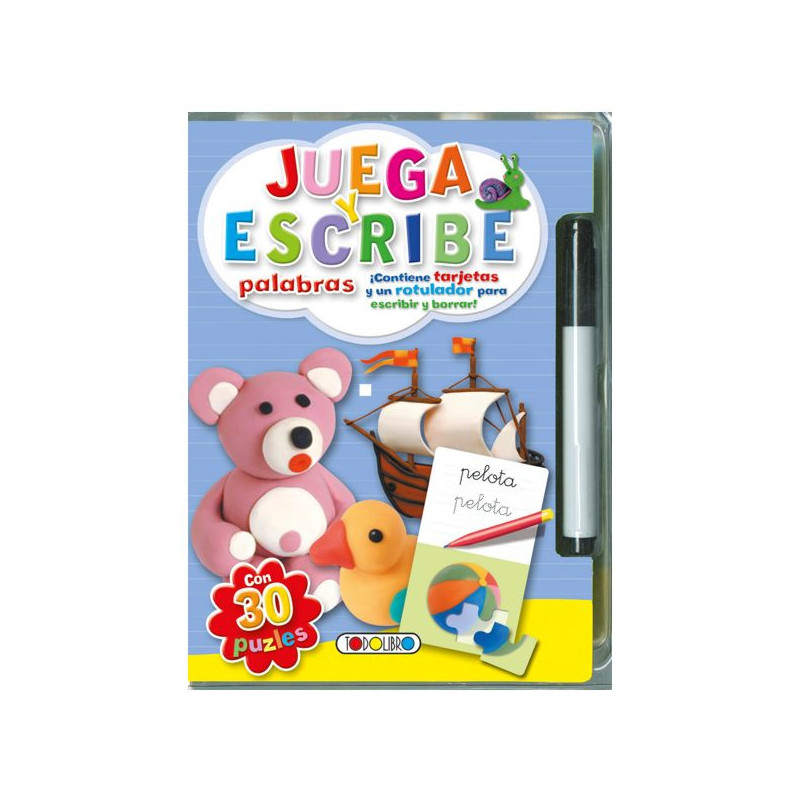 Libro juega y escribe palabras con 30 puzles | hipergol.com