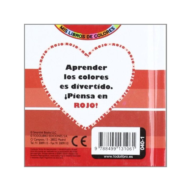 Libro rojo mis primeros colores todolibro - hipergol.com