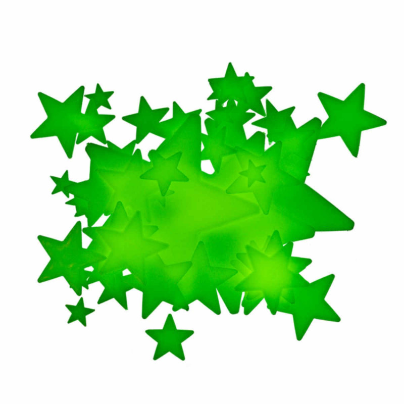 Set de 50 estrellas fluorescentes - hipergol.com