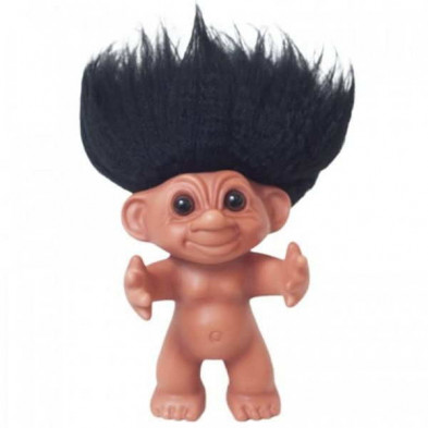 Figura rubber pelo negro trolls 12cm | hipergol.com
