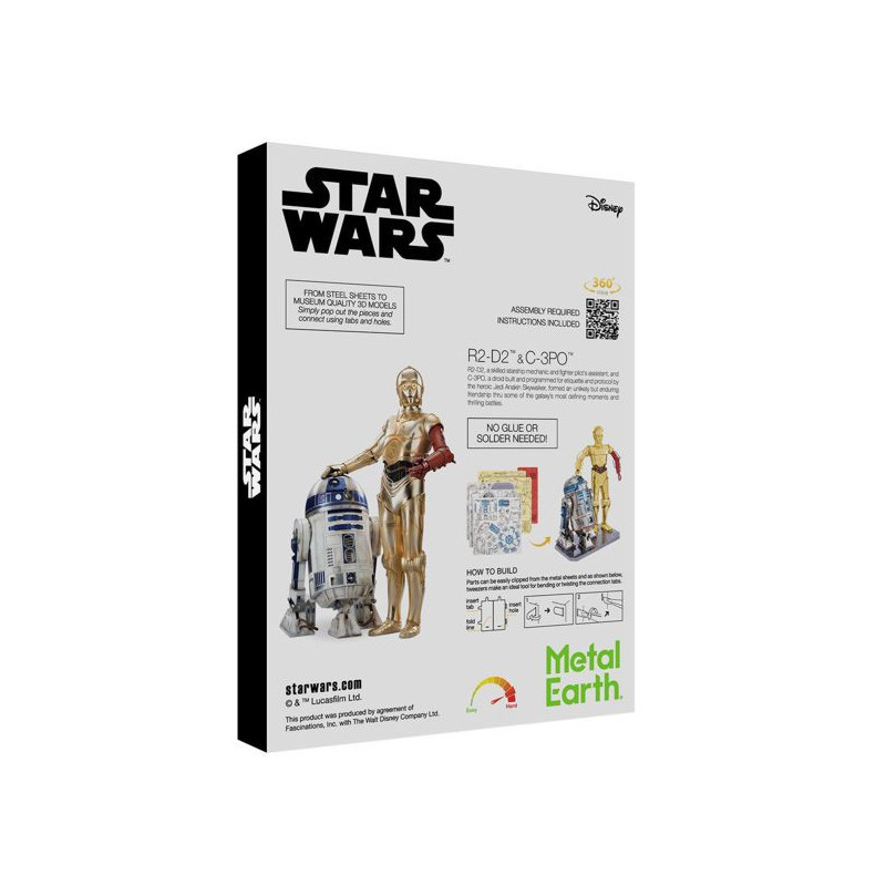 C3PO & R2D2 Star Wars MetalEarth Deluxe Puzzle 3D - Une a los Androides ...
