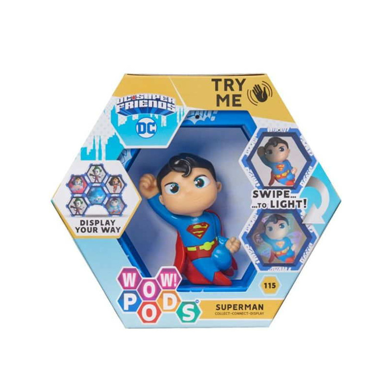Figura Superman Wow Pod Iluminado - Coleccionable DC - hipergol.com