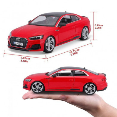 Audi rs5 coupe año 2019 1/24 bburago color rojo | hipergol.com