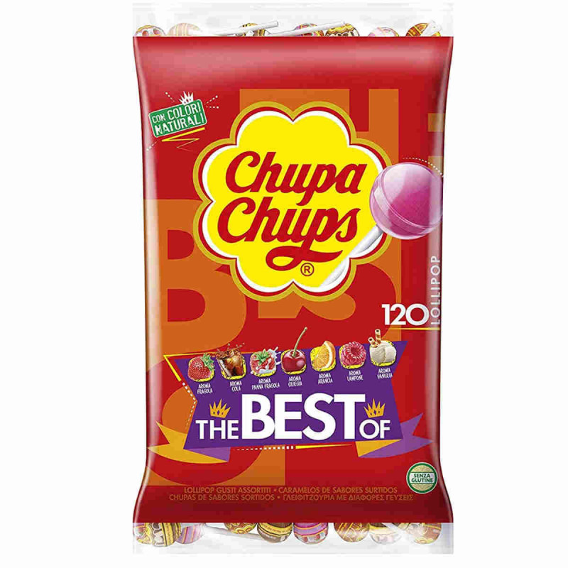 CHUPA CHUPS BOLSA 120 UNIDADES - Deliciosos caramelos con palo ...