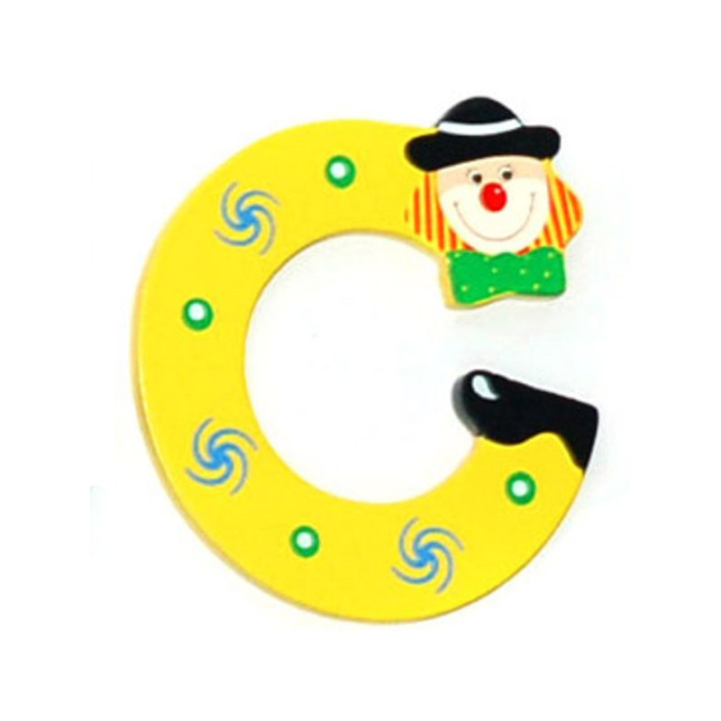 Letra infantil madera payaso d - hipergol.com