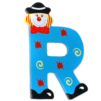 Letra infantil madera payaso r - hipergol.com