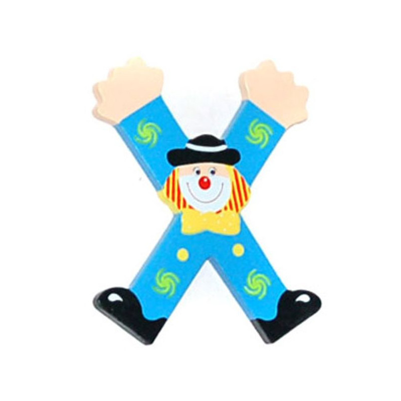 Letra infantil madera payaso x - hipergol.com