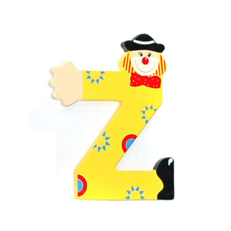 Letra infantil madera payaso z - hipergol.com