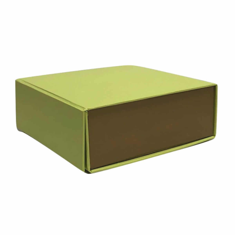 Caja Automontable Imán Verde y Oro 16x16x6cm - Almacenamiento Práctico ...