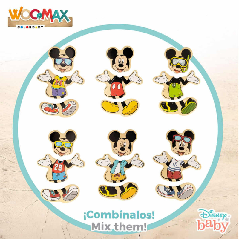 Puzzle de Madera Trajes Mickey Mouse | Diversión Creativa y Educativa ...