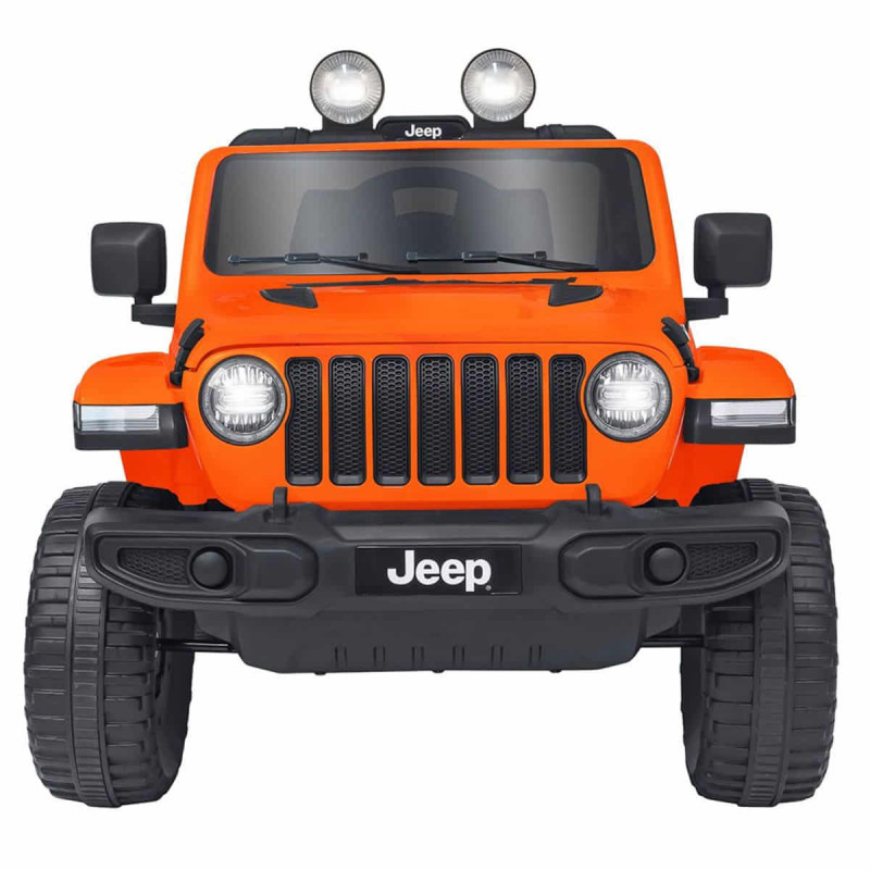 Coche jeep wrangler naranja eléctrico 12v - hipergol.com