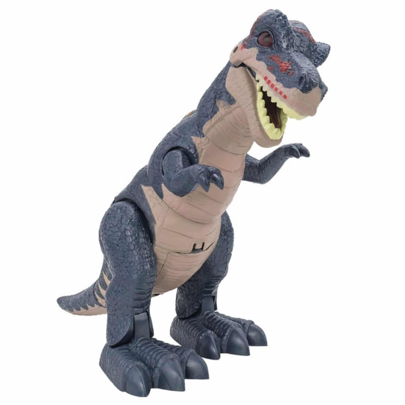 Dinosaurio T-Rex Gris Caminante con Luz y Sonido - hipergol.com