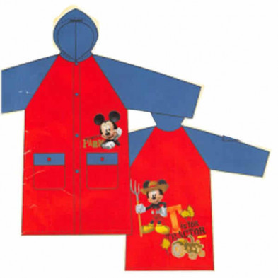 Impermeable mickey mouse rojo talla 4 pvc - hipergol.com