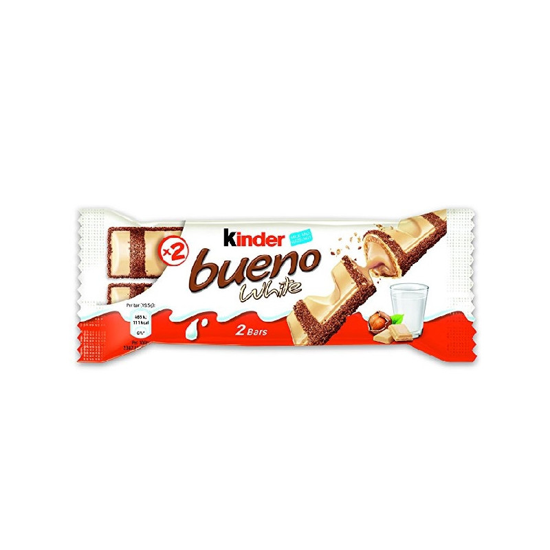 Kinder Bueno White – Caja 30 uds | Golosinas clásicas - hipergol.com