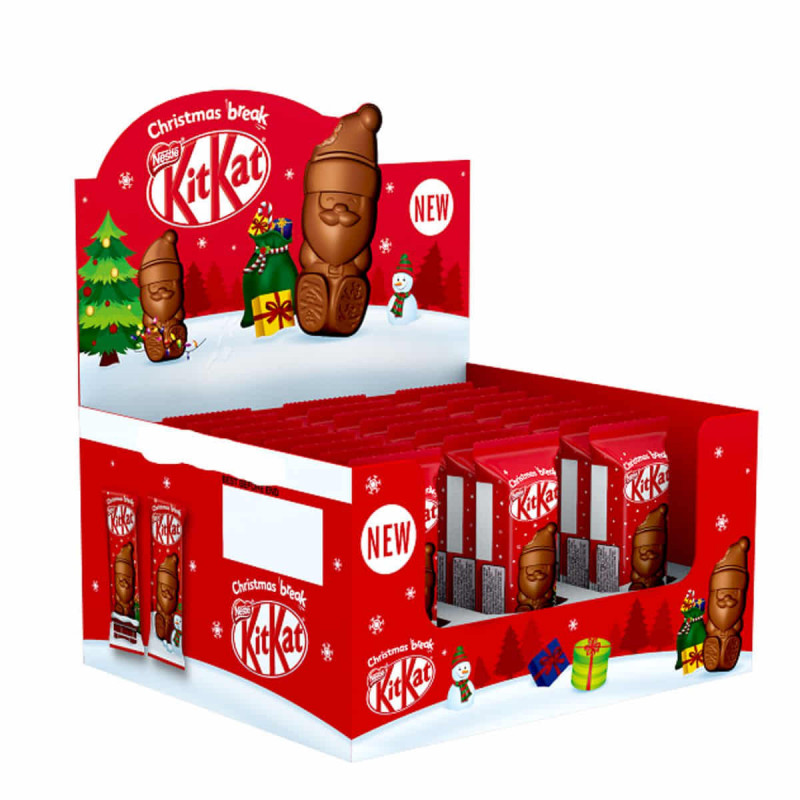 Chocolatina Kit Kat Santa Claus - 30 unidades de 29grs | hipergol.com