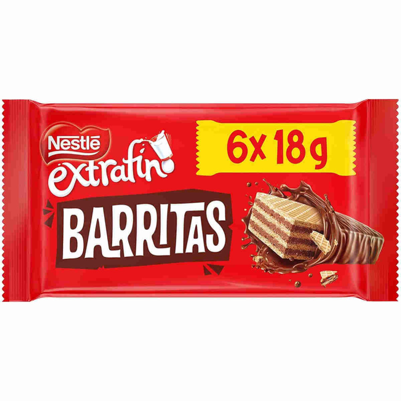 Barritas Nestle Extrafino de Galleta | Pack de 6 unidades | hipergol.com