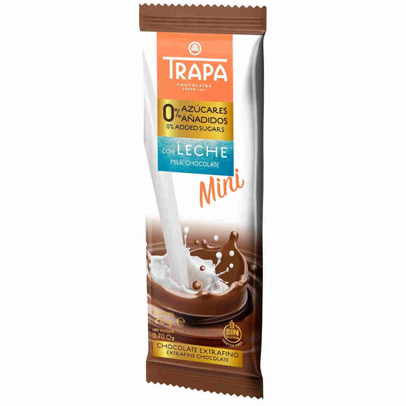 Trapa Mini Chocolate Leche 20grs - Caja de 60 Unidades | hipergol.com