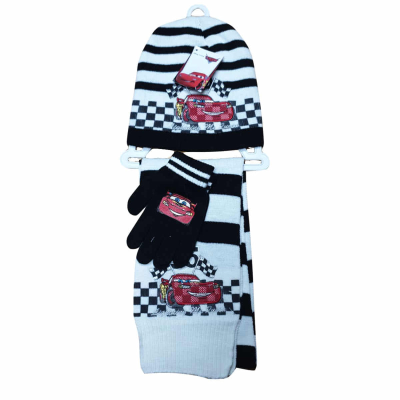 Conjunto de gorro, bufanda y guantes cars - hipergol.com