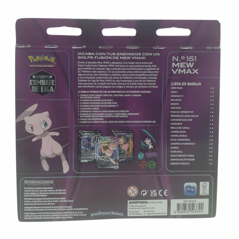 Baraja Combate de Liga de Mew VMAX de JCC Pokémon - hipergol.com