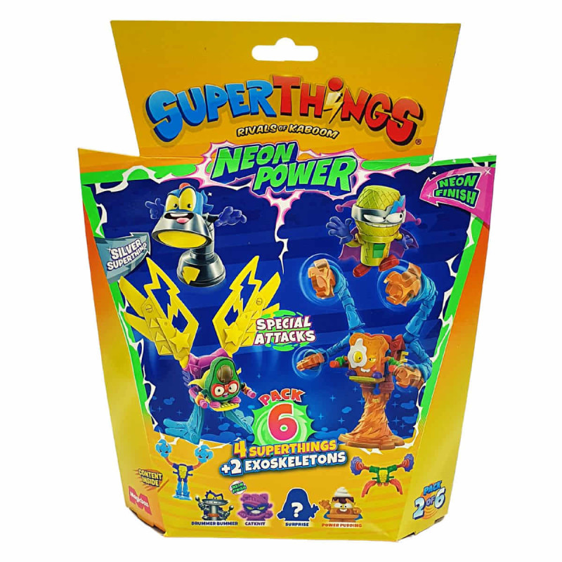 Exoskeletos SuperThings Neon Power Pack 6: Figuras y Batallas ...