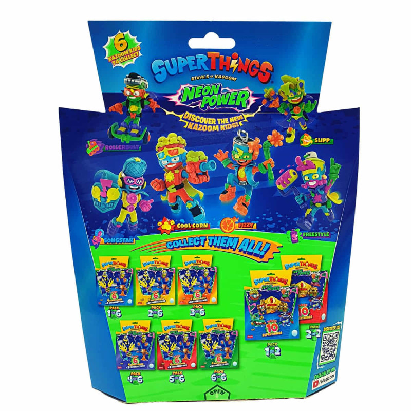 Pack 10 SuperThings Neon Power: Con Figura Dorada - hipergol.com