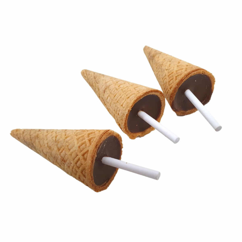 Cono de galleta y chocolate 75 unidades | hipergol.com