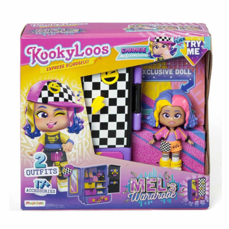 Kookyloos Mels Wardrobe - Muñeca Hip-Hop y Moda 3+ - hipergol.com