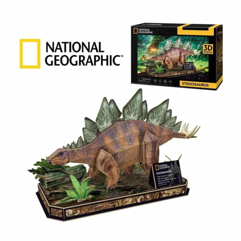 Puzzle 3D Stegosaurus: Construye tu Propio Dinosaurio en Detalle ...