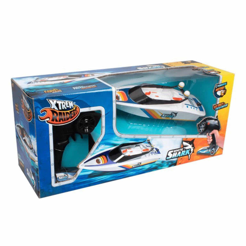 Lancha RC White Shark Xtrem doble motor resistente - hipergol.com