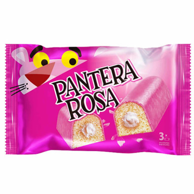 Pantera Rosa® - Pastel con cobertura rosa y relleno de crema sabor nata ...