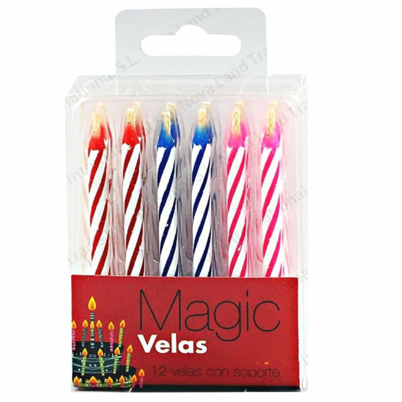 Vela Mágica que No se Apaga con el Viento | Pack de 12 Unidades | Compra en línea | hipergol.com
