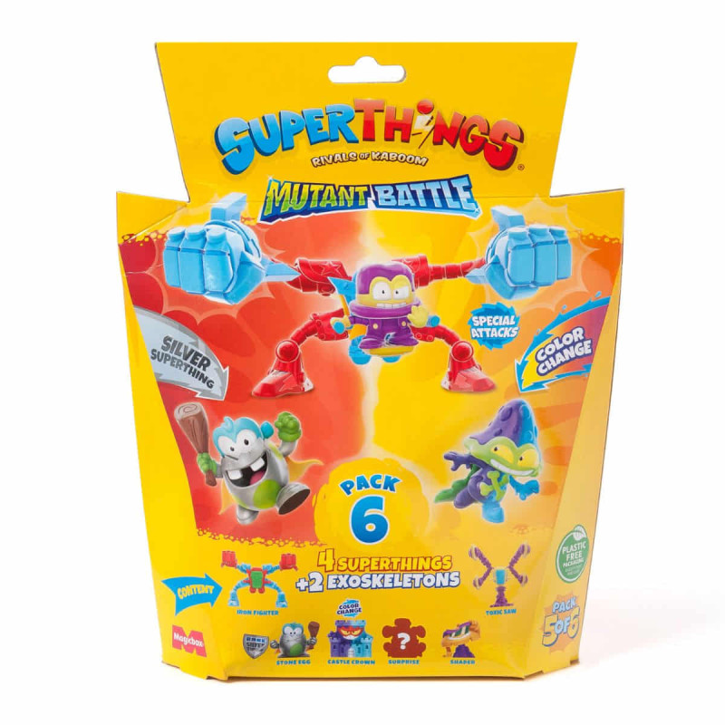 Superthings mutant battle pack 4 superthings & 2 exoskeletons ...