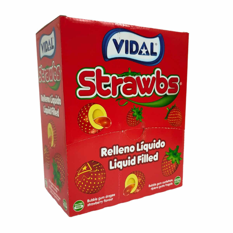 Chicle strawbs estuche 200 unidades - hipergol.com