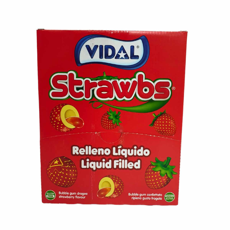 Chicle strawbs estuche 200 unidades - hipergol.com