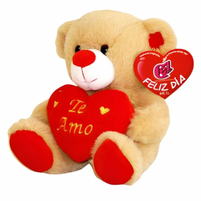 Oso de peluche marrón 17cm te amo - hipergol.com