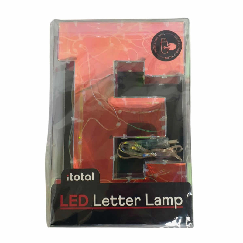 Lámpara letra e iluminada + hub usb - hipergol.com