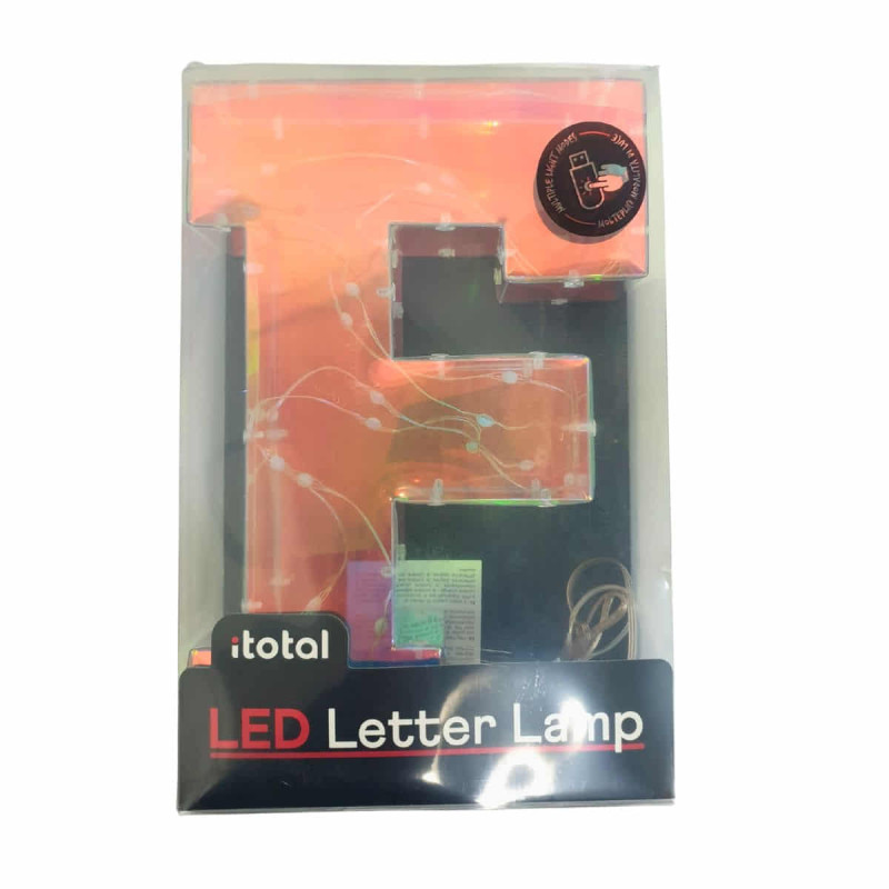 Lámpara letra f iluminada + hub usb - hipergol.com