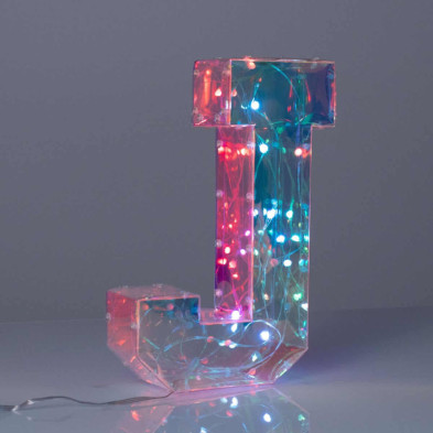 Lámpara letra j iluminada + hub usb - hipergol.com