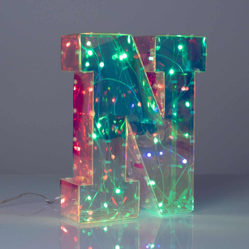 Lámpara letra n iluminada + hub usb - hipergol.com