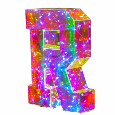 Lámpara letra r iluminada + hub usb - hipergol.com