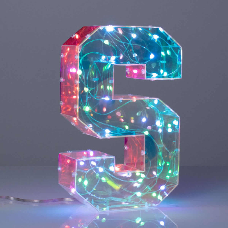 Lámpara letra s iluminada + hub usb - hipergol.com